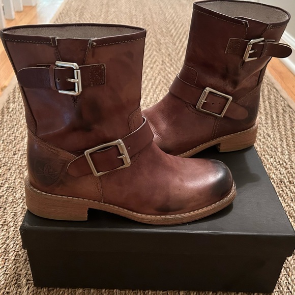 Mr. Wolf | Shoes | Distressed Italian Leather Designer Moto Boots Euc ...